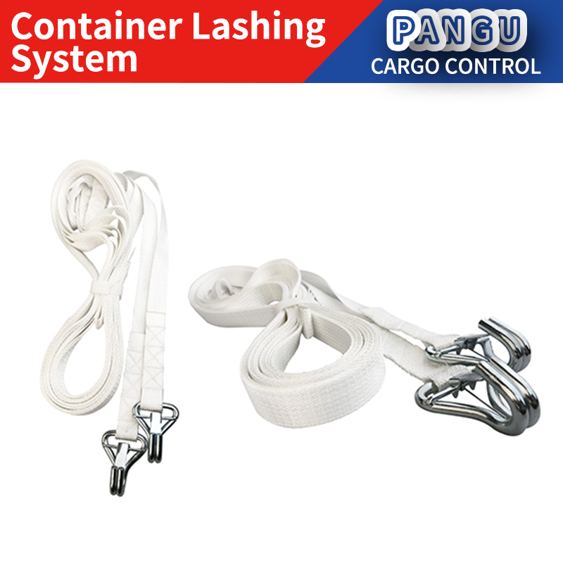 Container Lashing System Secure belt with safety hooks Container ...