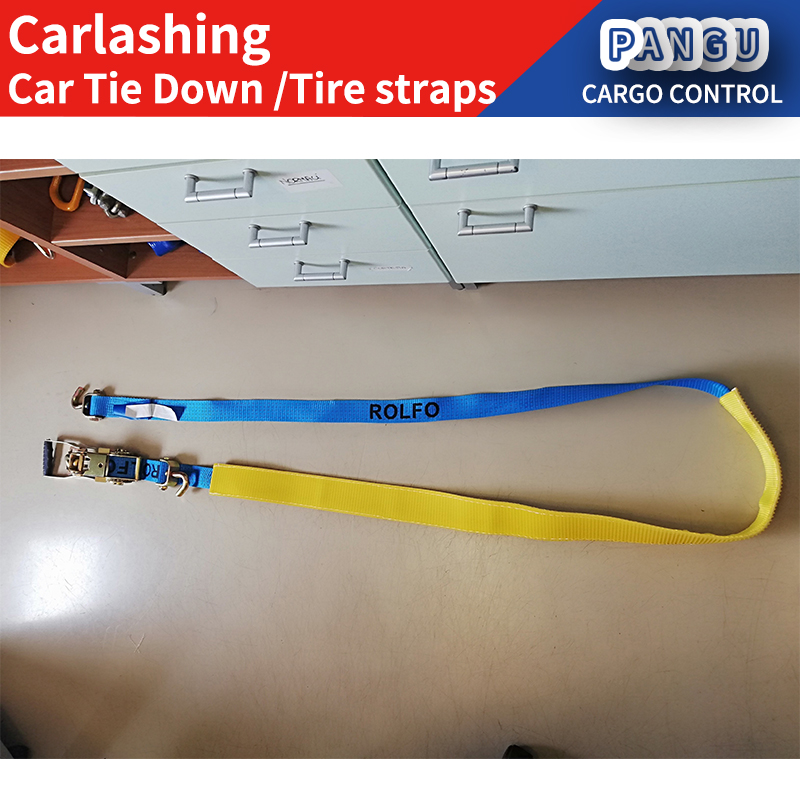 OEM Car Transporter Lashing Straps Vehicle Car Lashing Wheel tie down E ...